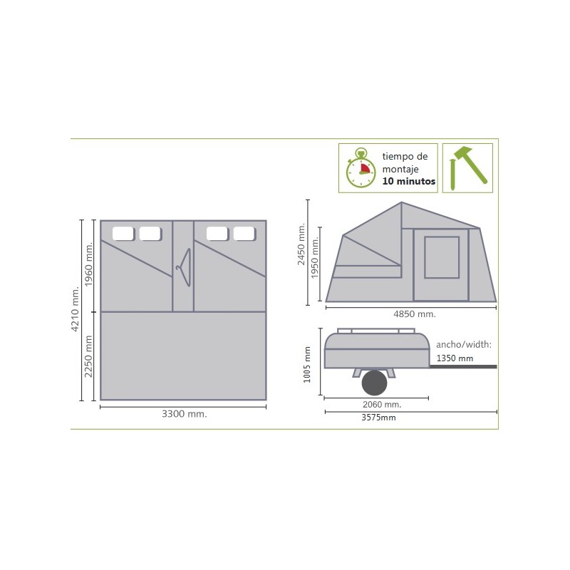 Remolque camping para 4 personas